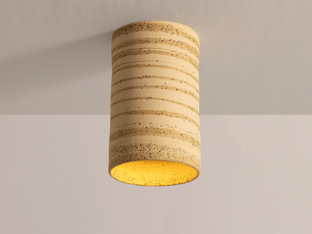Ceramic Ceiling Light Fixture - Cylinder – Studio Mabua Handmade Lighting
