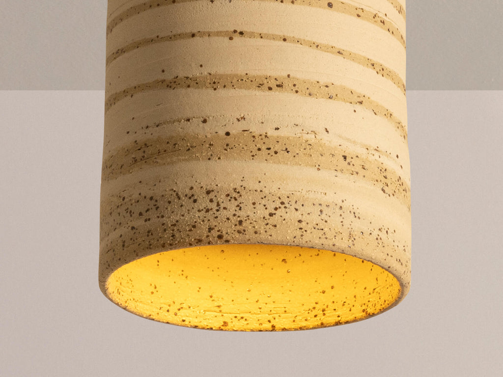 Ceramic Ceiling Light Fixture - Cylinder – Studio Mabua Handmade Lighting